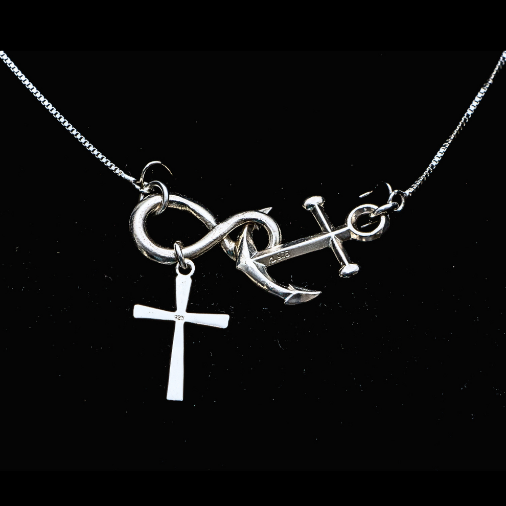 Christ is my Anchor Forever | Faith Jewelry | Sterling Silver Cross